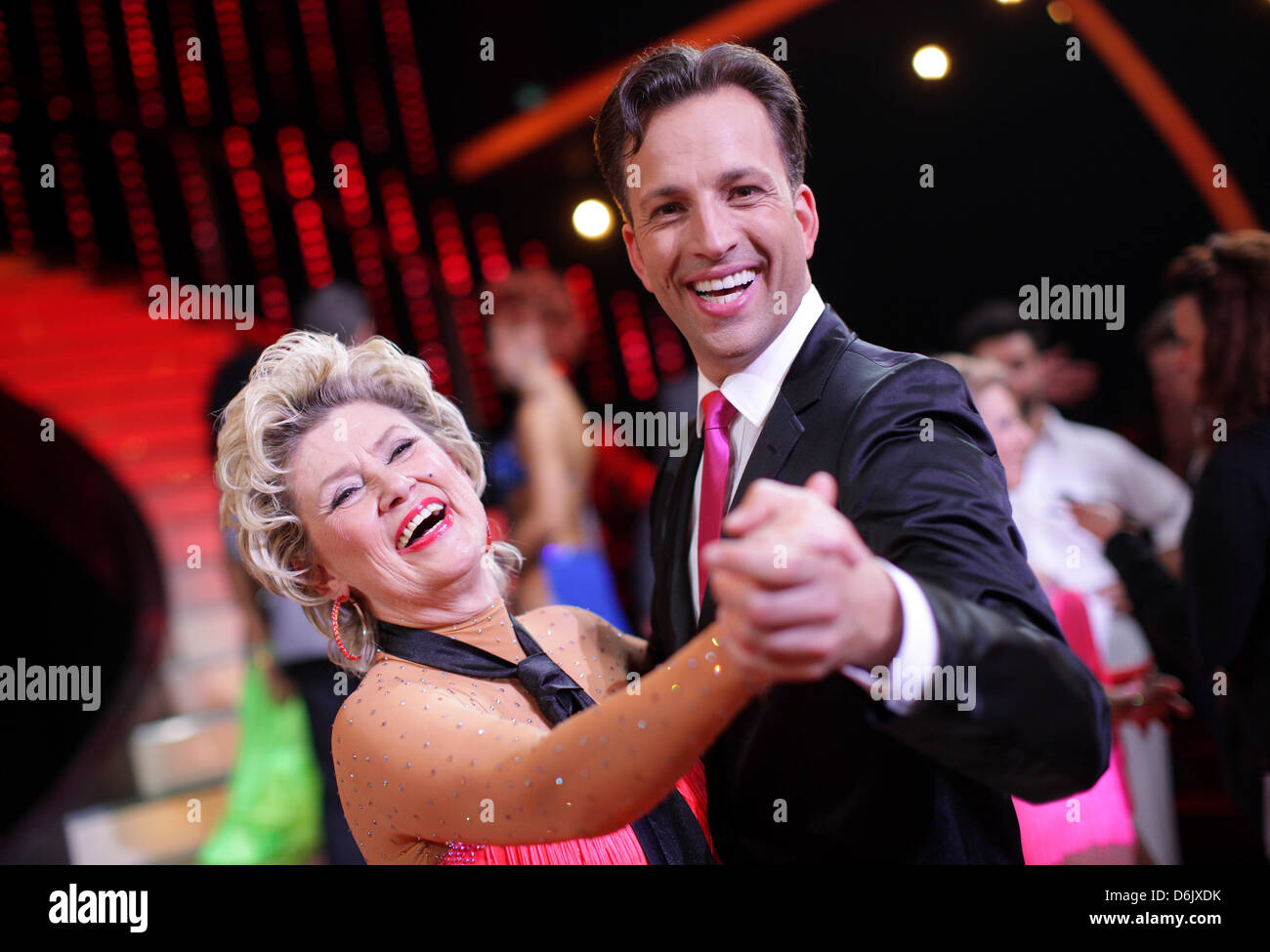 Singer Gitte Haenning and member of the jury Roman Frieling pose for ...