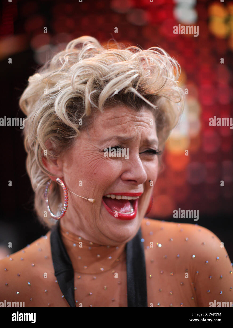 Singer Gitte Haenning poses for the camera after the show 'Let's Dance ...