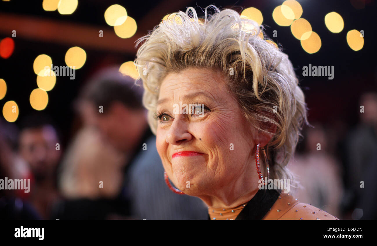 Singer Gitte Haenning poses for the camera after the show 'Let's Dance ...