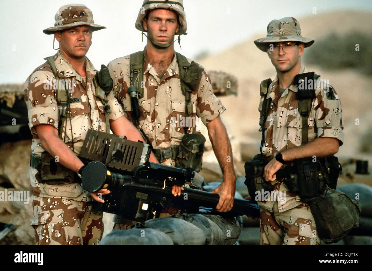 US Army soldiers with the 11th Air Defense Brigade pose with a FIM-92A ...