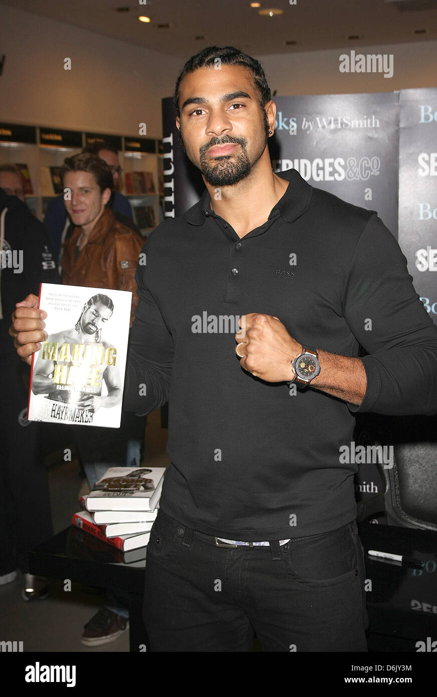 David Haye attends the book signing for 'Making Haye' at Selfridges ...