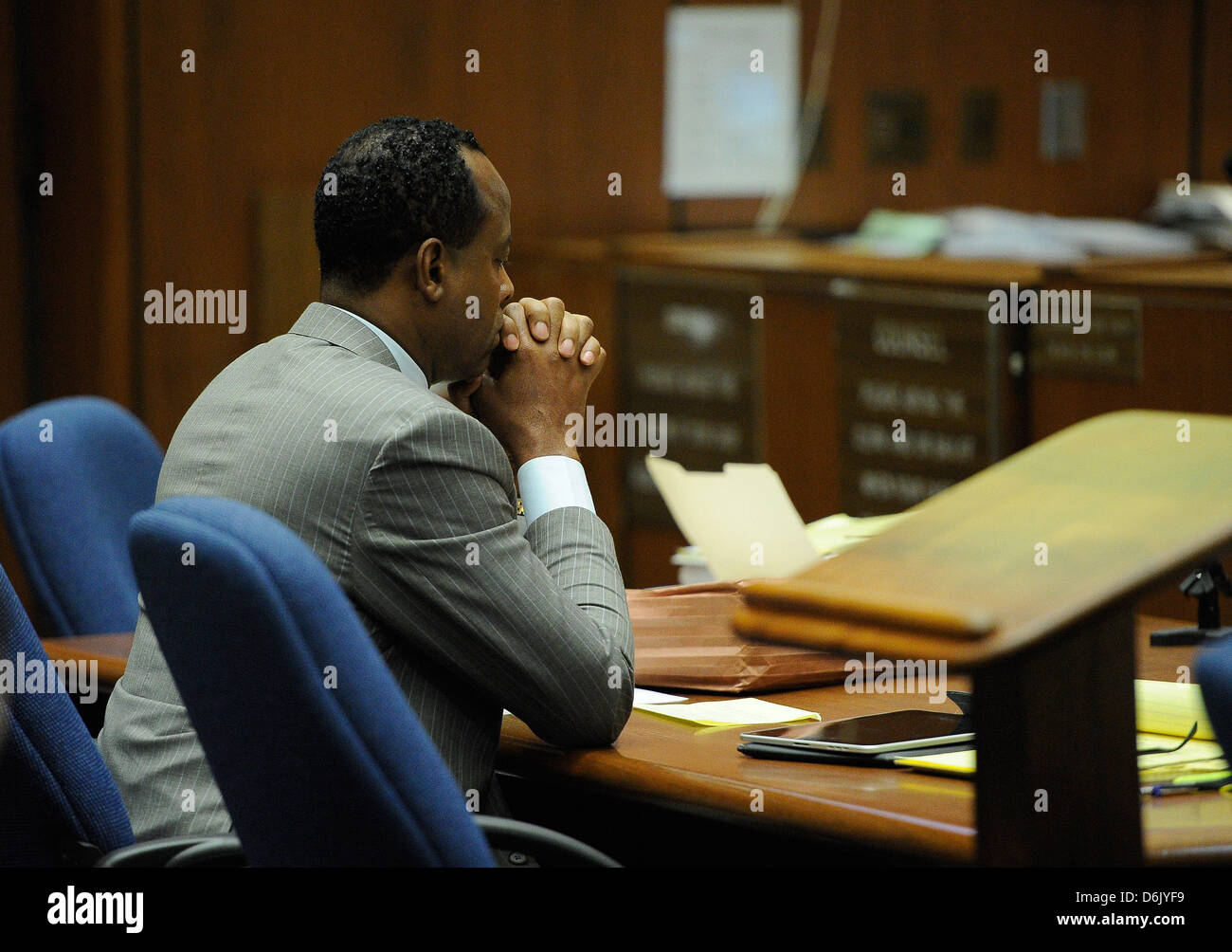 Dr. Conrad Murray looks on during the final stage of Conrad Murray's ...
