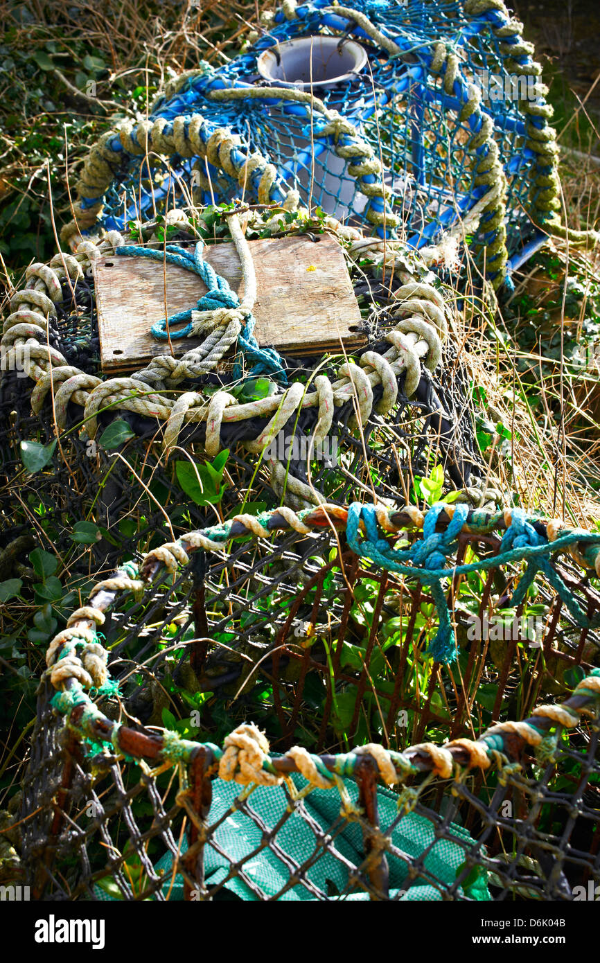 Lobster pots crab pots hi-res stock photography and images - Alamy