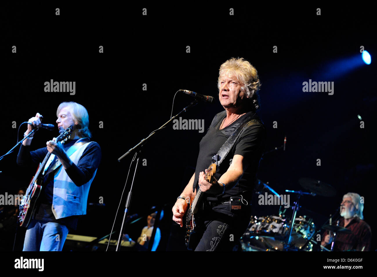 Justin Hayward, John Lodge, and Graeme Edge The Moody Blues perform on ...