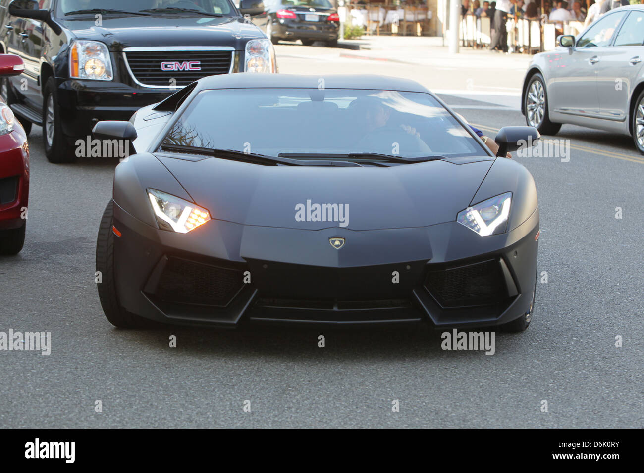 James Stunt arriving to meet his wife and friends for lunch at E. Baldi ...