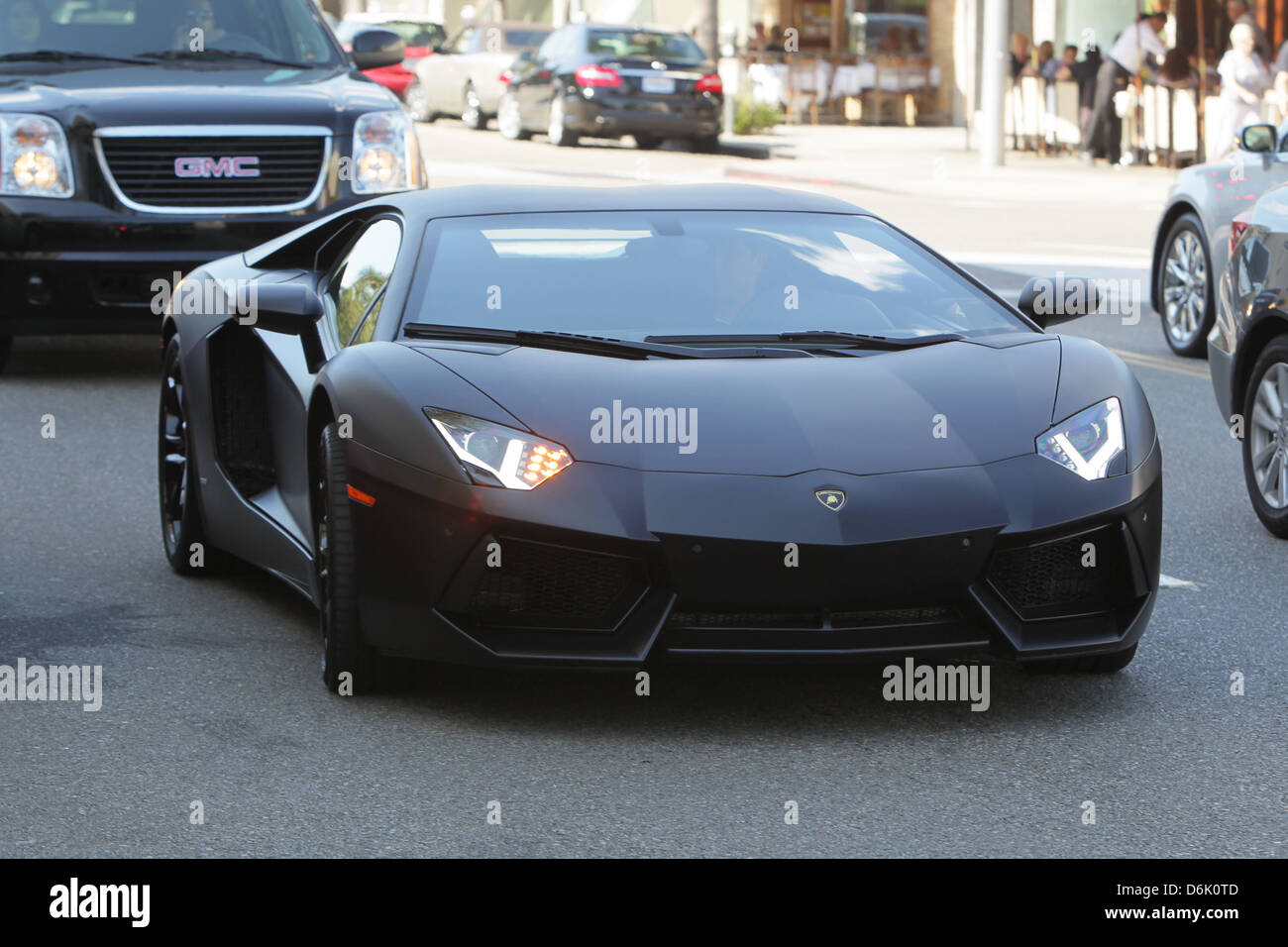James Stunt arriving to meet his wife and friends for lunch at E. Baldi ...