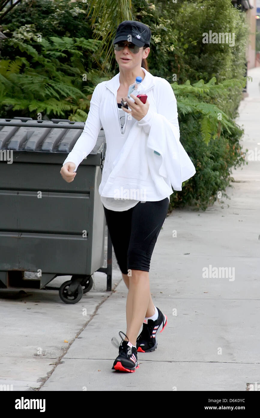 Sandra Bullock leaving a gym in West Hollywood after a workout Los ...