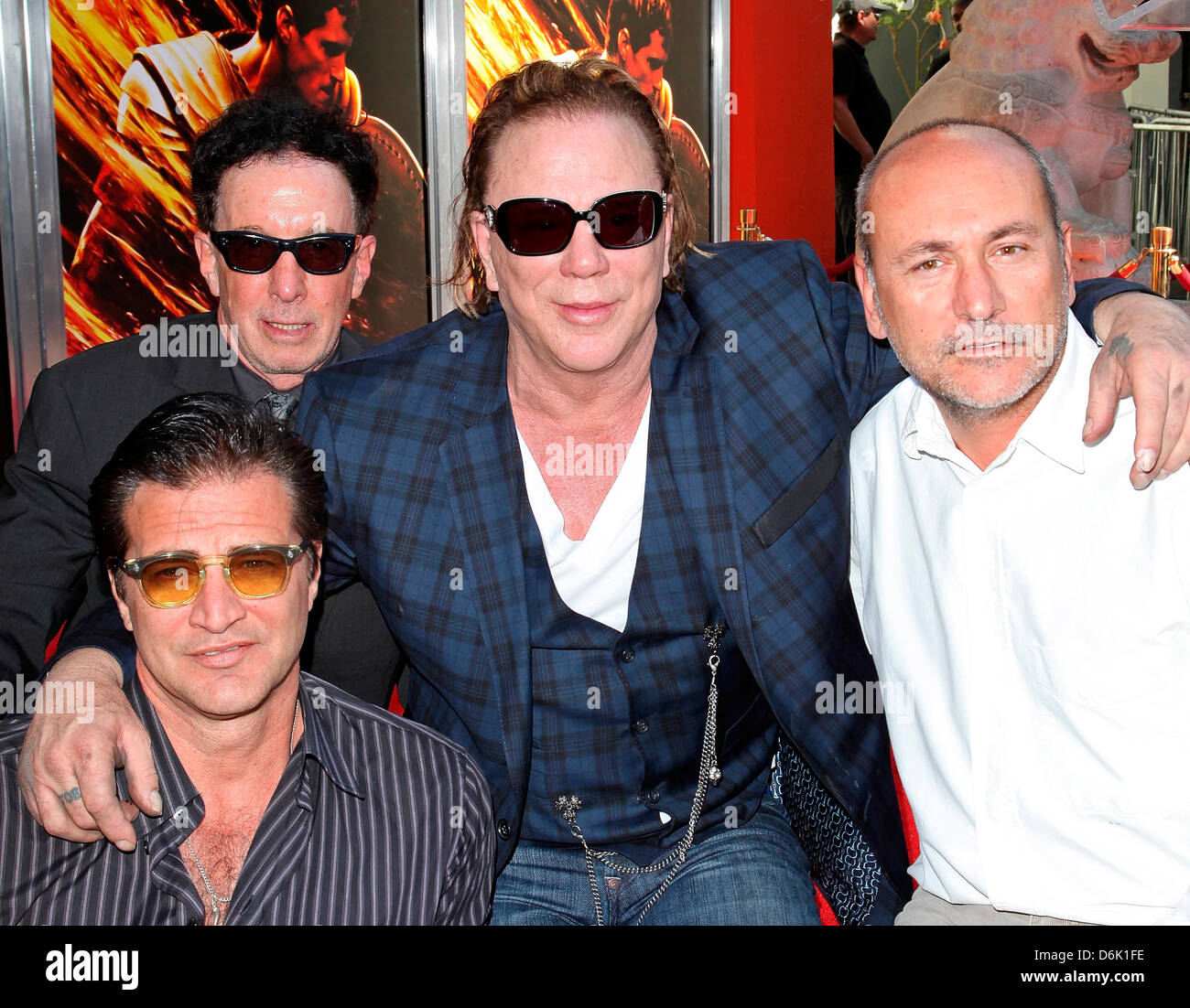 Mickey Rourke, John Enos and friends Mickey Rourke is honoured with a ...