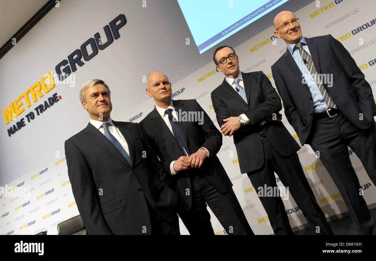 (L to R:) Board member Frans Muller, CEO Olaf Koch, head of finance ...