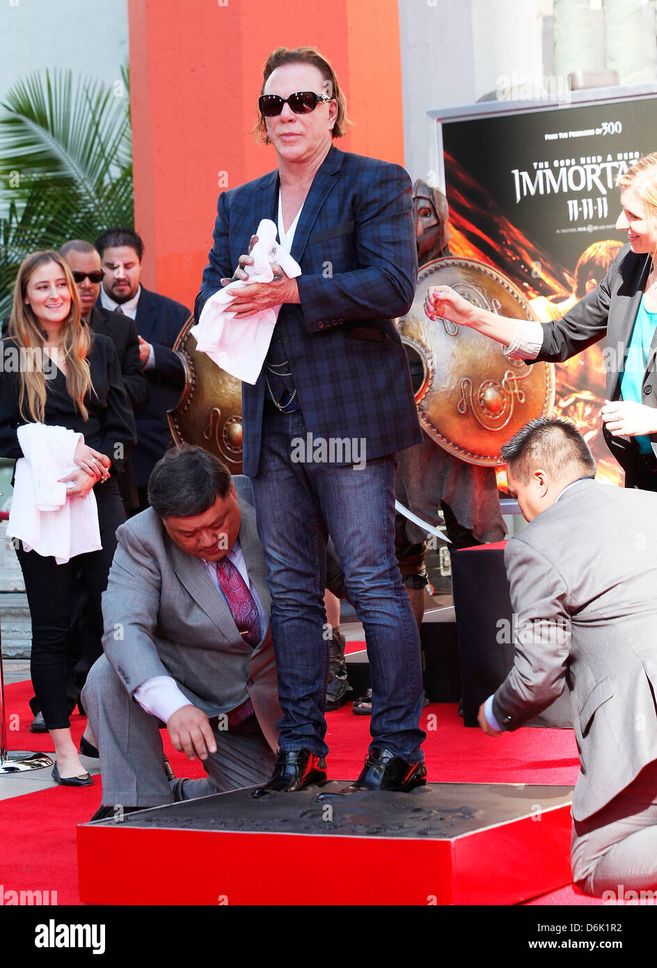 Mickey Rourke is honoured with a Hand and Footprint Ceremony outside ...