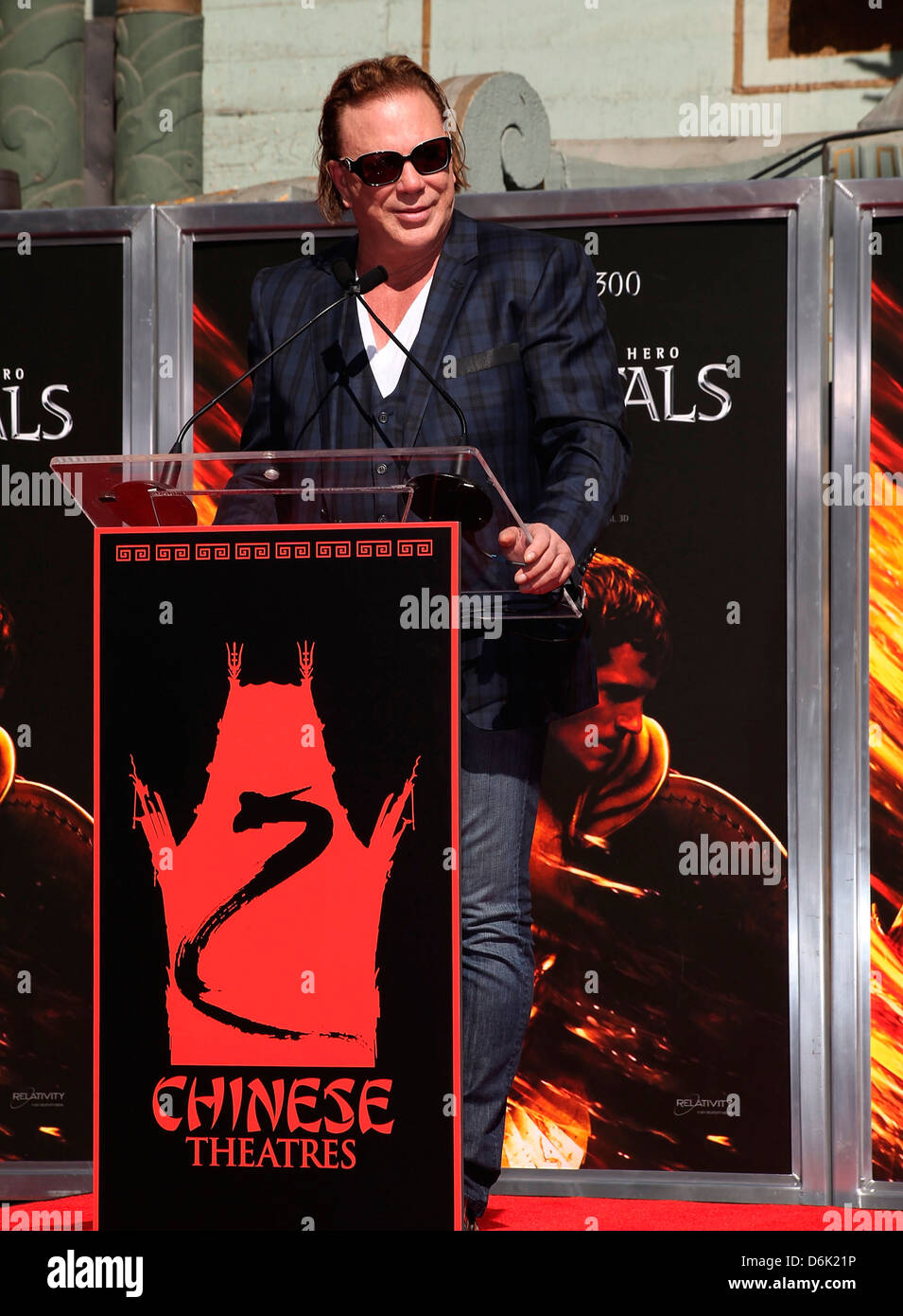 Mickey Rourke is honoured with a Hand and Footprint Ceremony outside ...