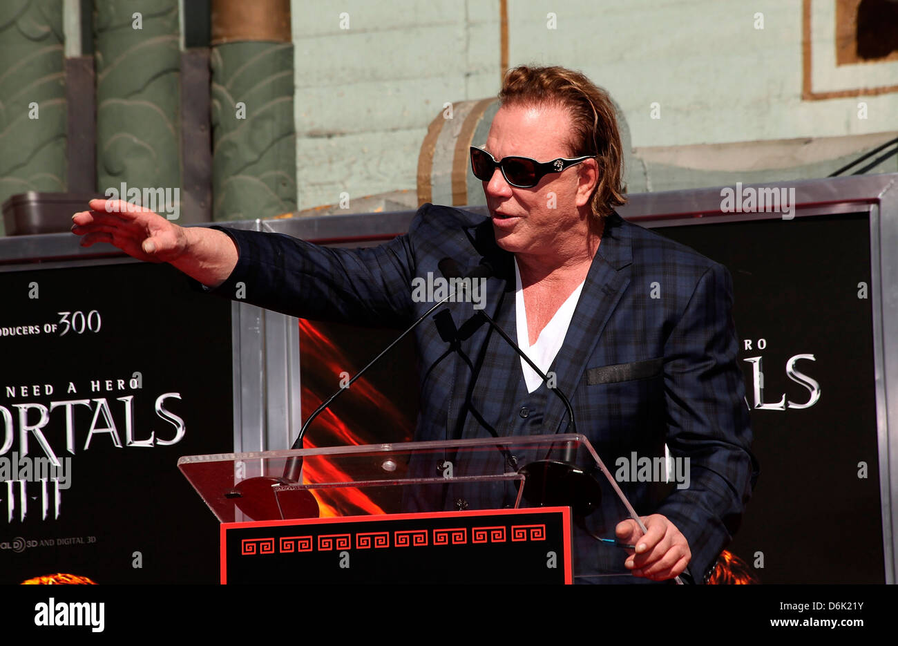 Mickey Rourke is honoured with a Hand and Footprint Ceremony outside ...