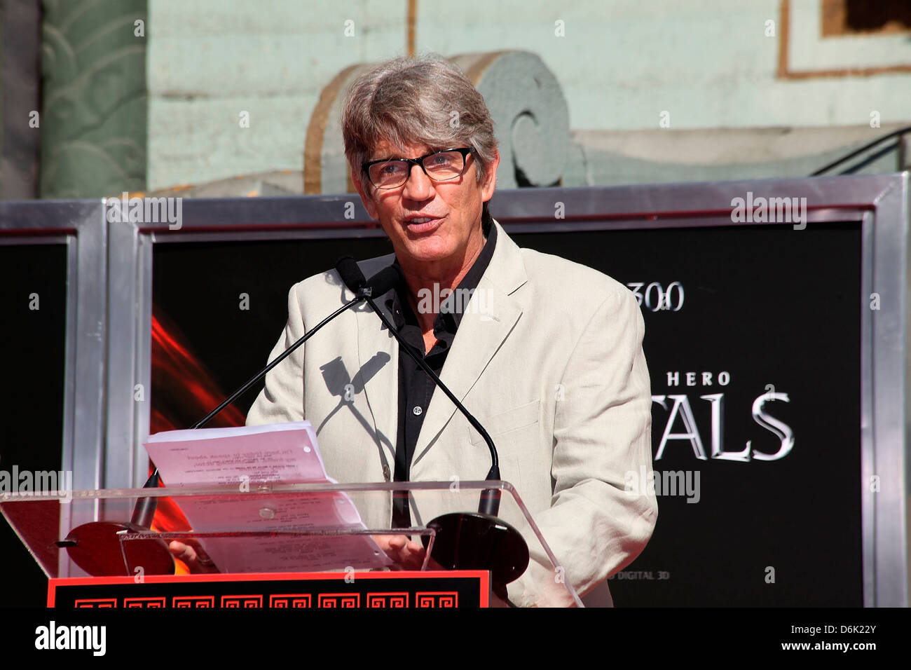 Actor Eric Roberts speaking at the Hand and Footprint Ceremony outside ...