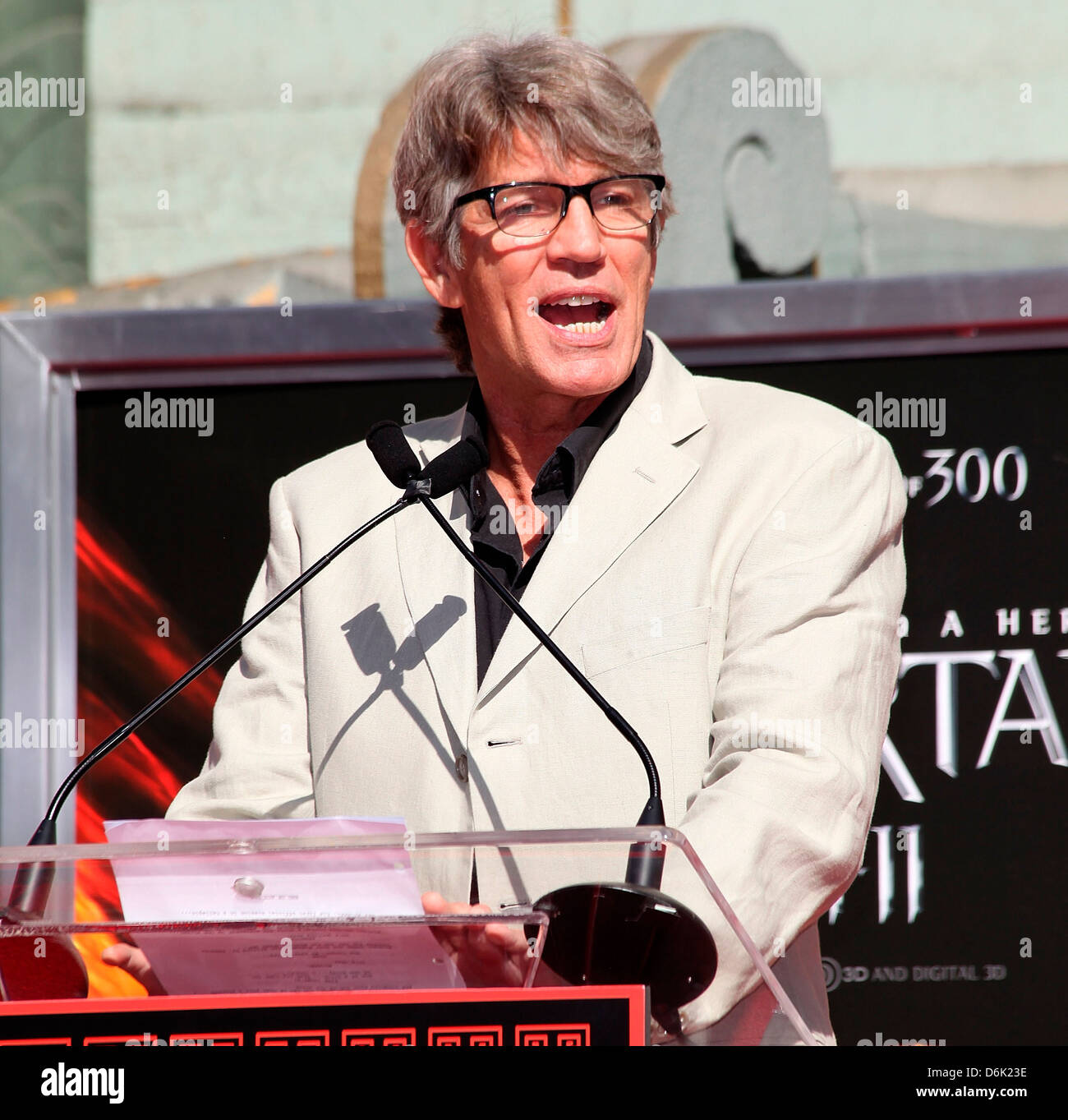 Actor Eric Roberts speaking at the Hand and Footprint Ceremony outside ...