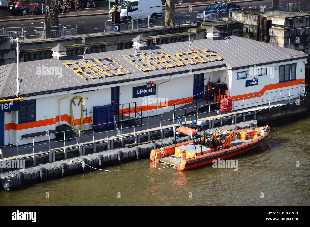 The RNLI LIfeboats station at Waterloo Bridge, London Stock Photo - Alamy