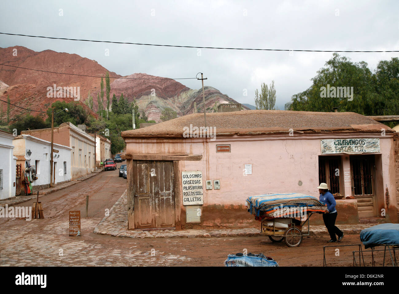Street scene in Purmamarca, Purmamarca, Quebrada de Humahuaca, UNESCO ...