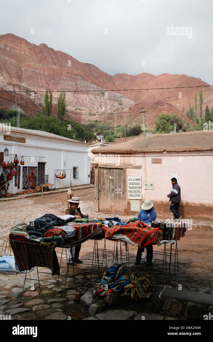 Street scene in Purmamarca, Purmamarca, Quebrada de Humahuaca, UNESCO ...