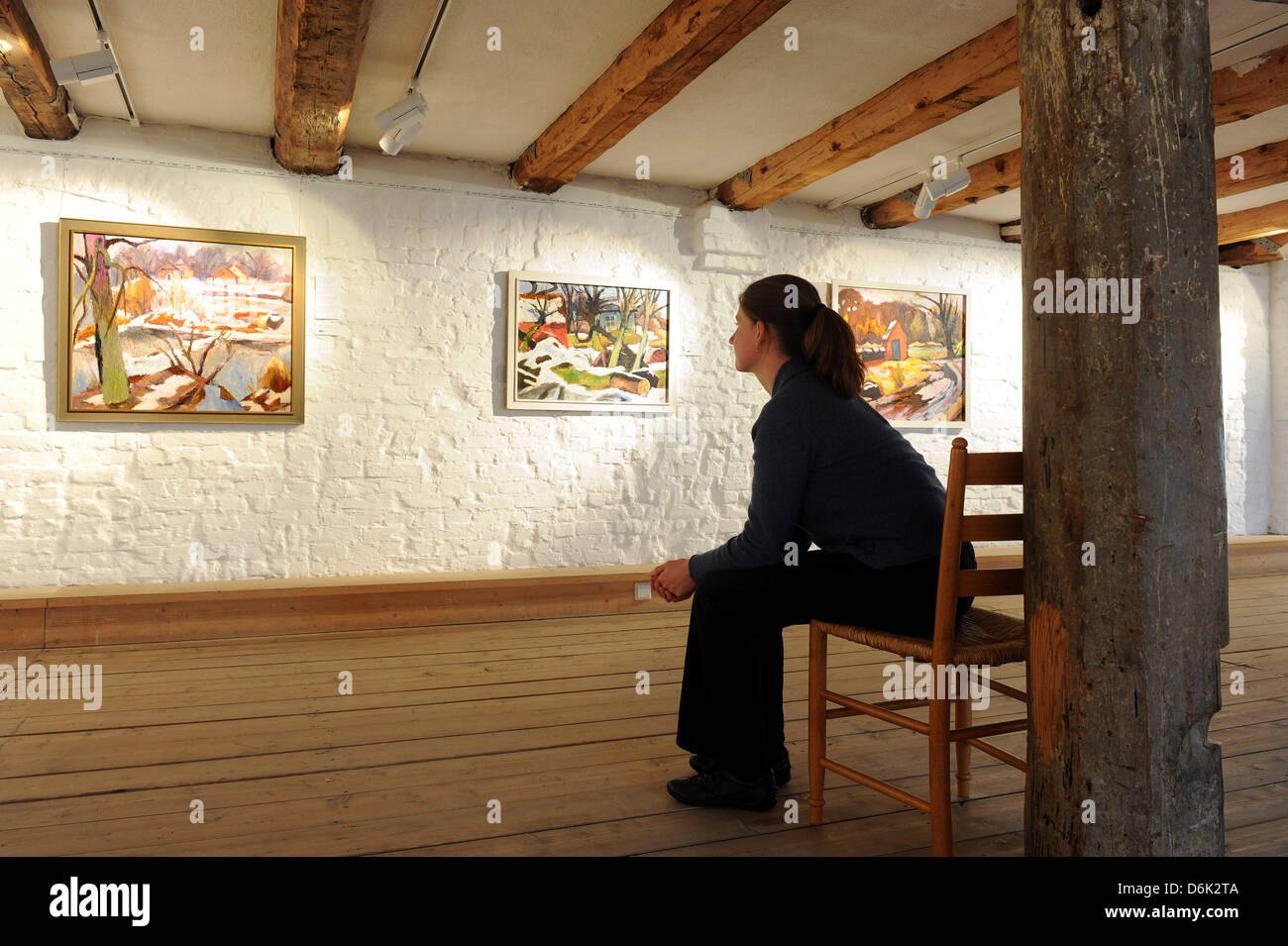 Katja Pourshirazi, director of the Fritz Overbeck Museum, looks at the ...