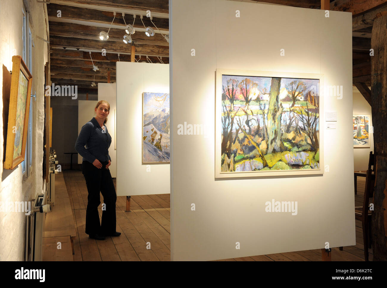 Katja Pourshirazi, director of the Fritz Overbeck Museum, looks at the ...