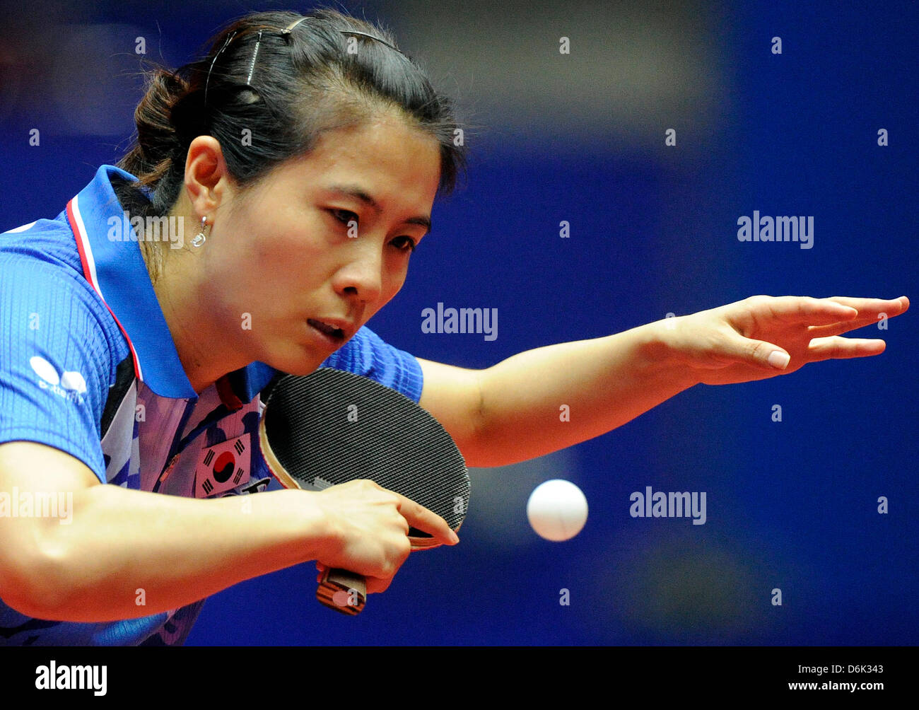 Kim Kyung Ah of South Korea in action during the women's semifinal ...