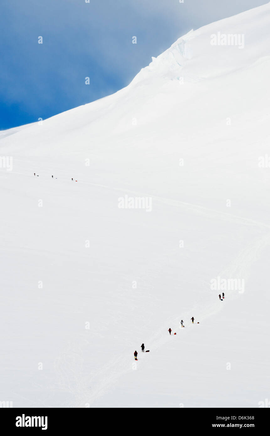 climbing expedition on Mt McKinley 6194m, Denali National Park, Alaska ...