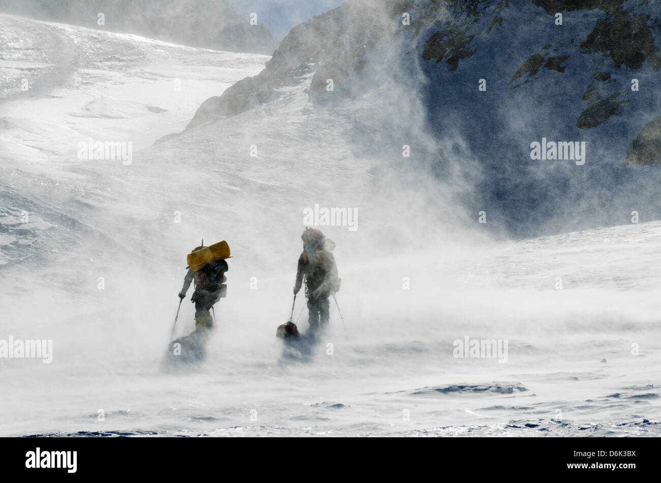 climbing expedition on Mt McKinley 6194m, Denali National Park, Alaska ...