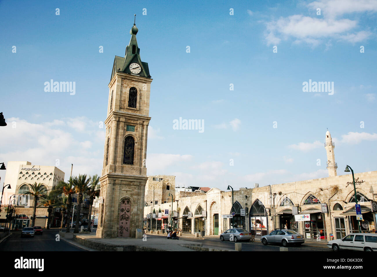 The Clock Tower in Old Jaffa, Tel Aviv, Israel, Middle East Stock Photo ...