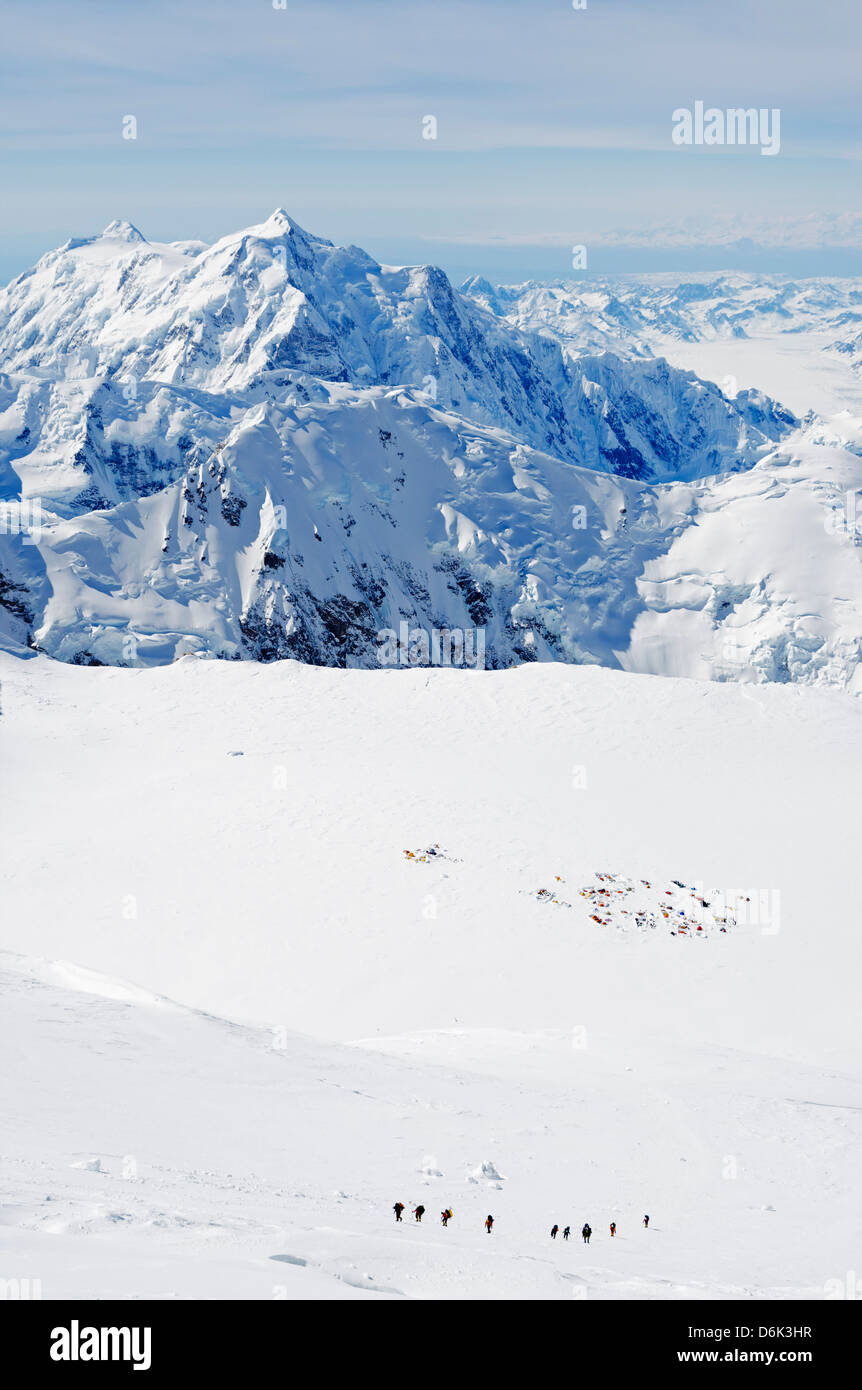 climbing expedition on Mt McKinley 6194m, Denali National Park, Alaska ...
