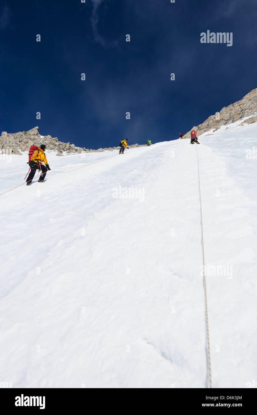 climbing expedition on Mt McKinley 6194m, Denali National Park, Alaska ...