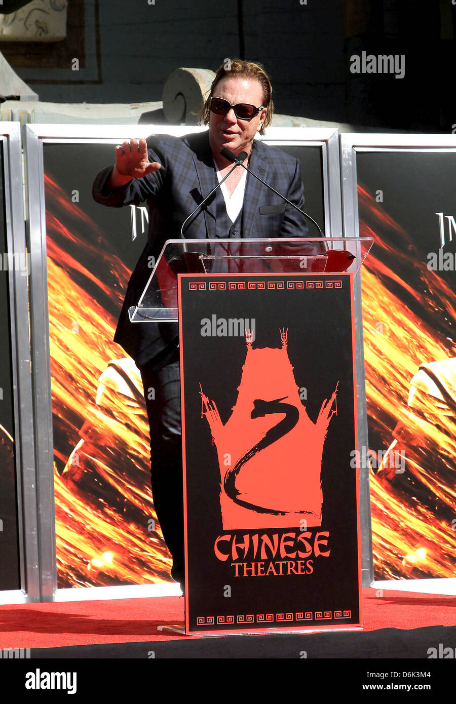 Mickey Rourke is honoured with a Hand and Footprint Ceremony outside ...