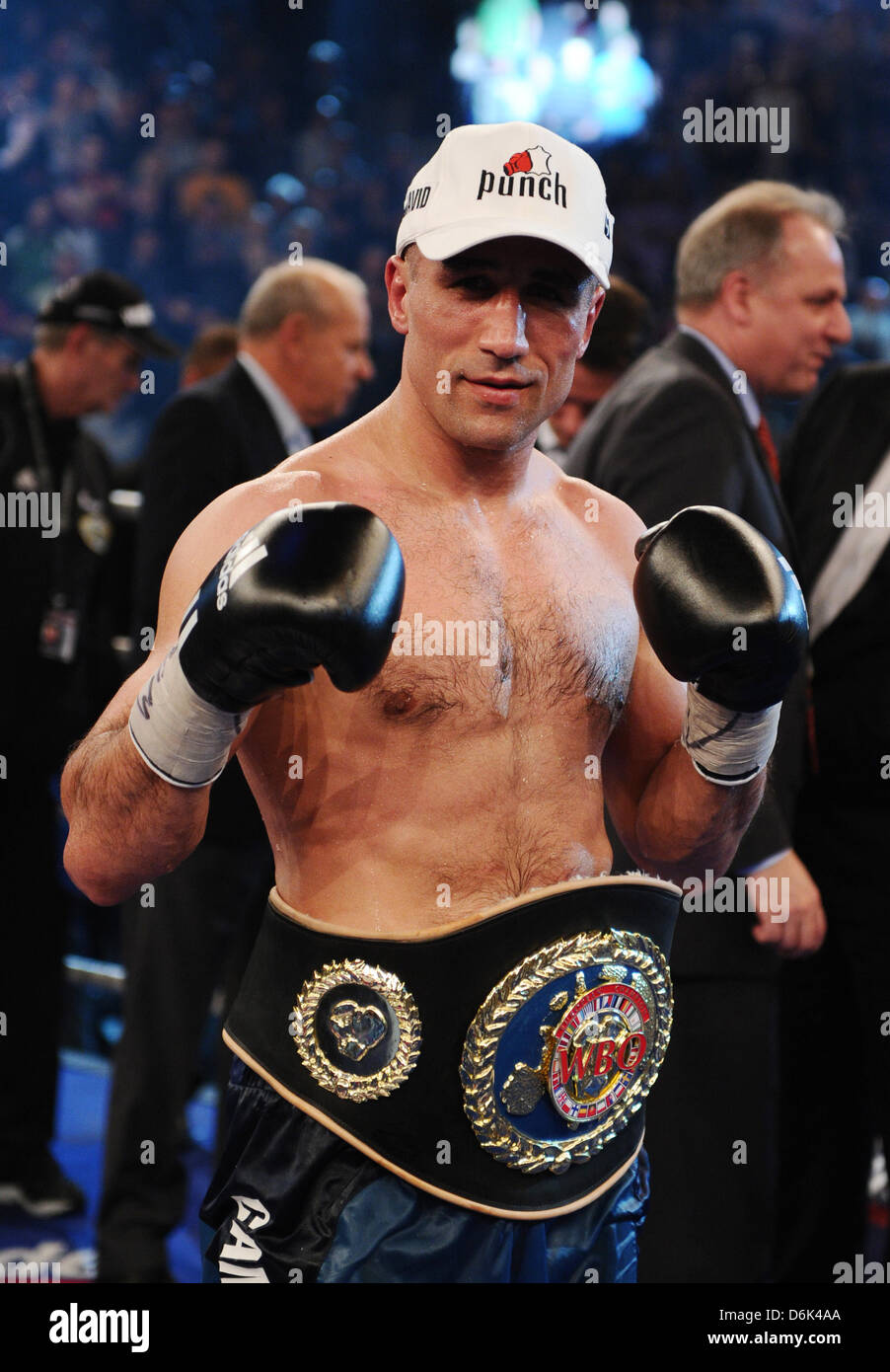 German boxer Arthur Abraham celebrates hics victory against Polish ...