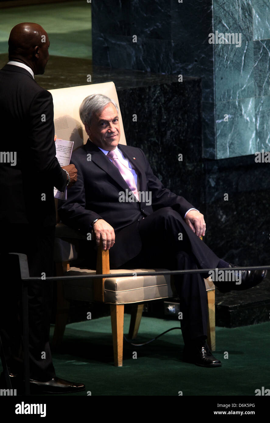 President of Chile Sebastian Pinera 66th Session of the United Nations ...