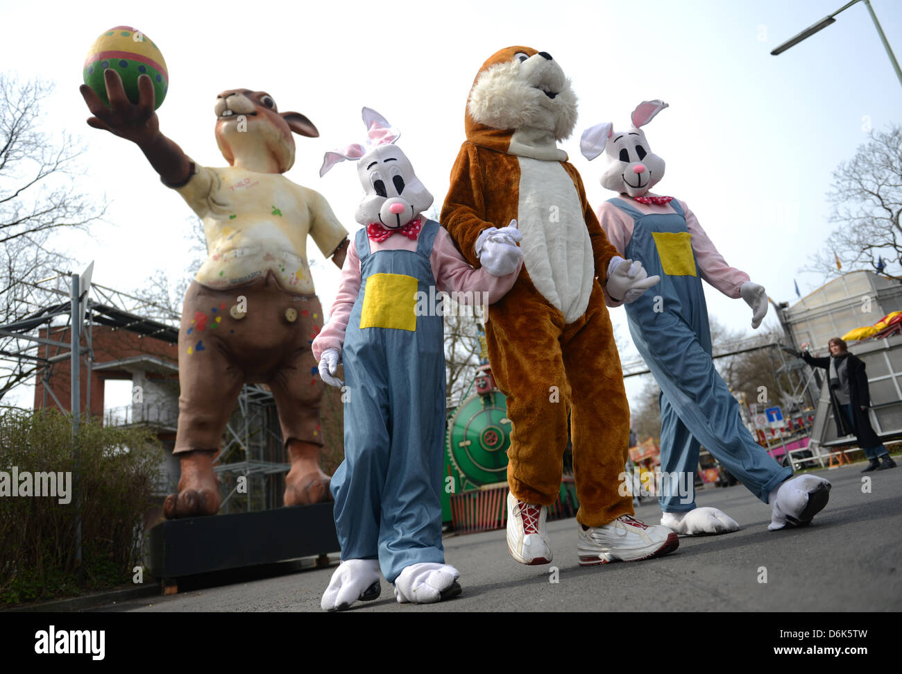 Dressed as Easter bunnies people campaign for the 58th Britz tree ...