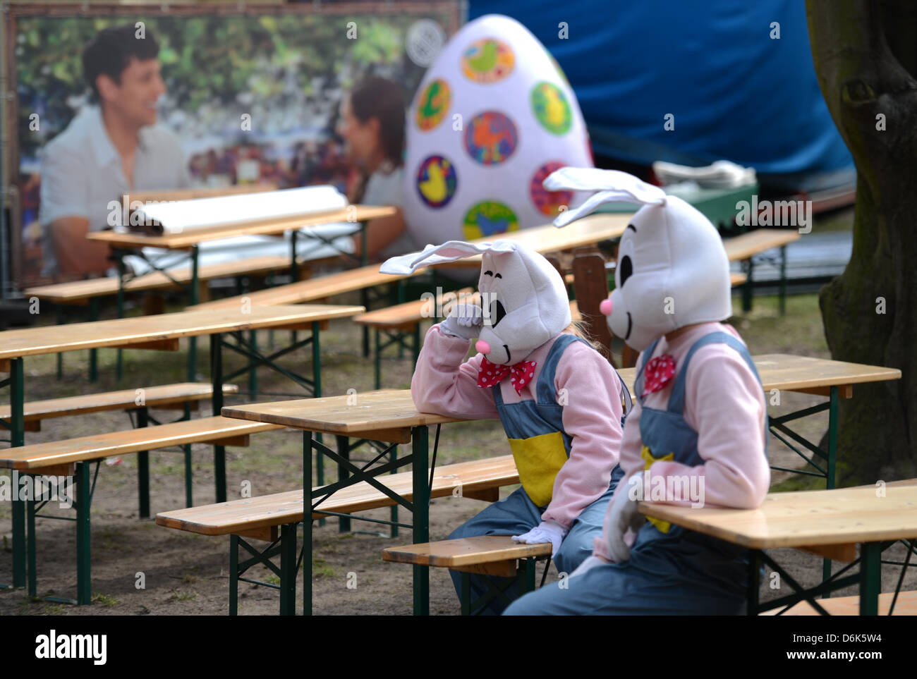 Dressed as Easter bunnies people campaign for the 58th Britz tree ...