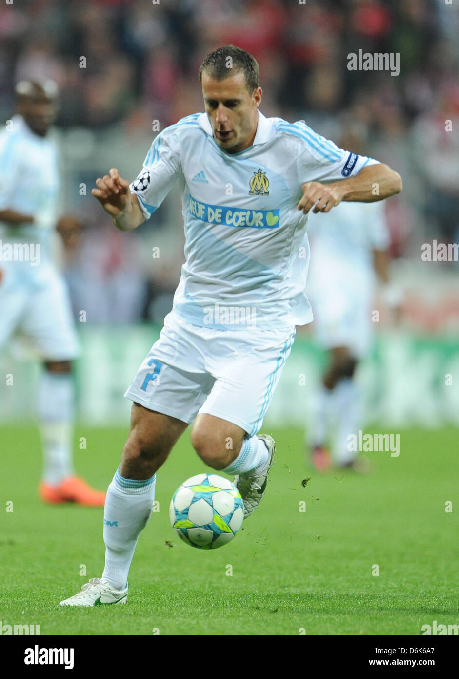 Benoit Cheyrou of Marseille controls the ball during the Champions ...