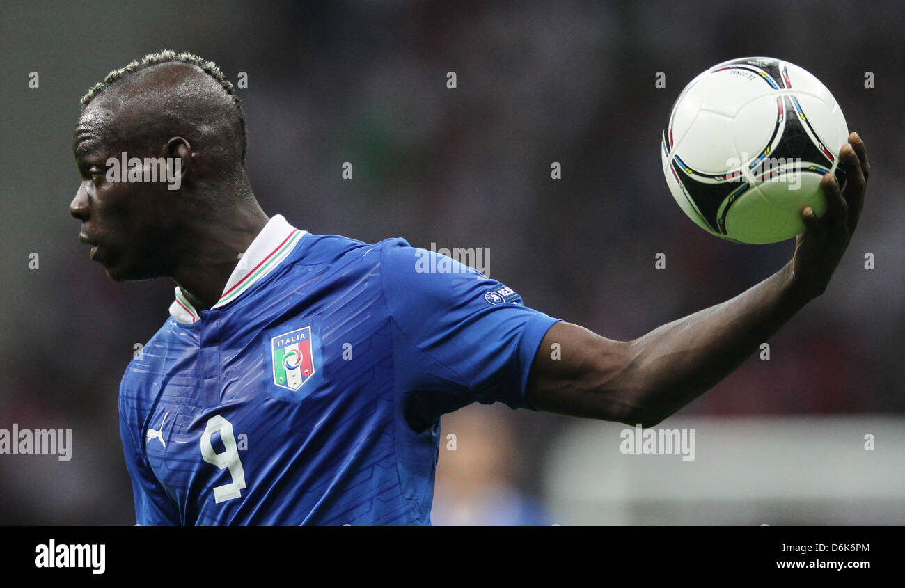 Italy's Mario Balotelli during the UEFA EURO 2012 semi-final soccer ...