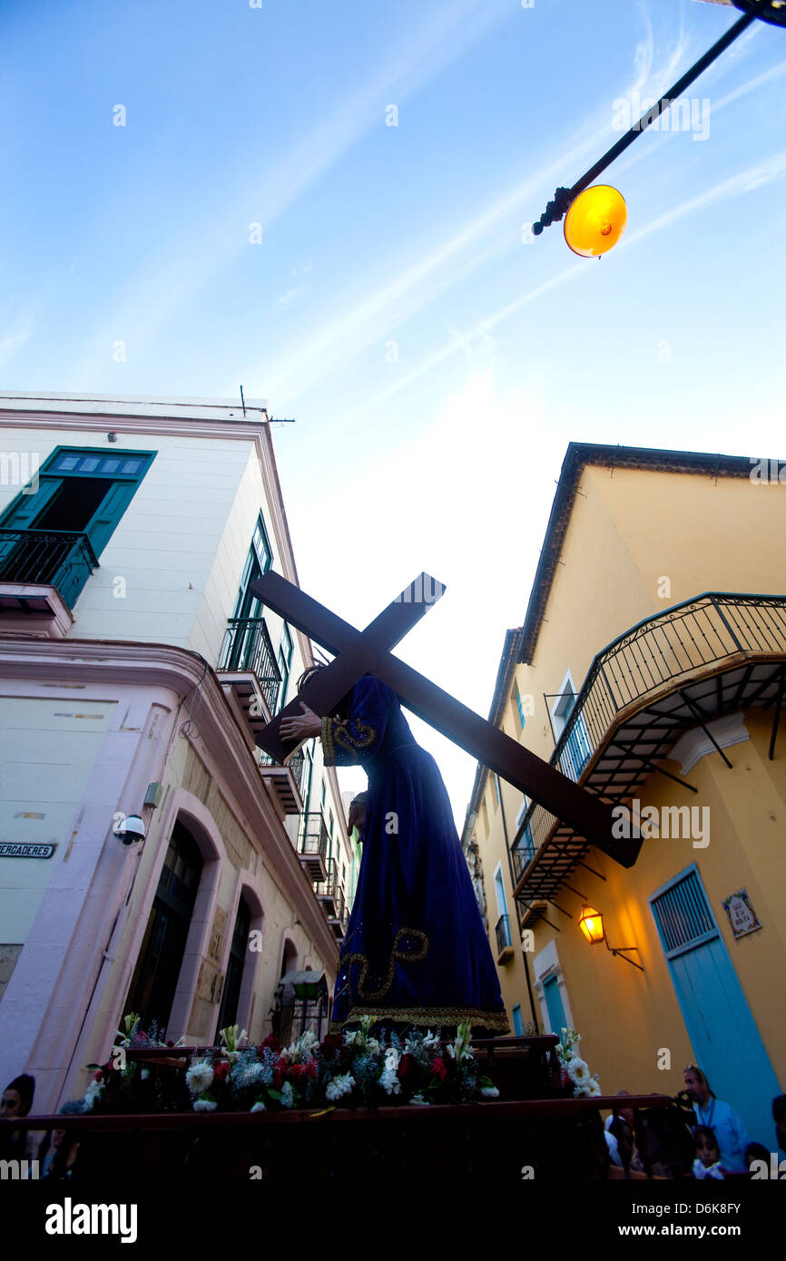 Stations of the Cross, Good Friday, Easter. Cuban city of Havana, La ...