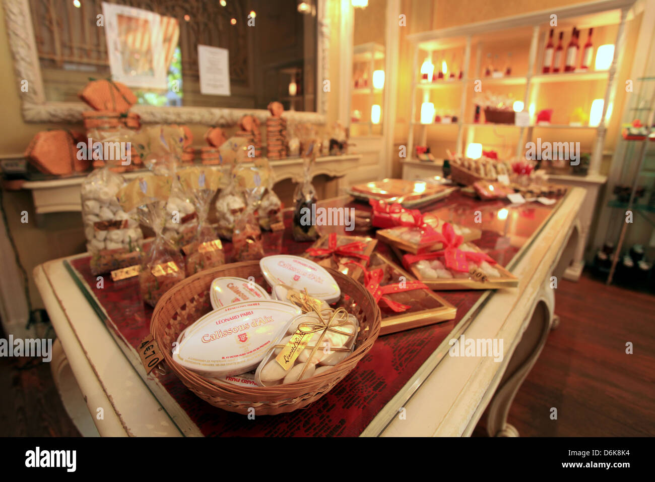 Interior of the very picturesque Leonard Parli shop, calisson maker in ...