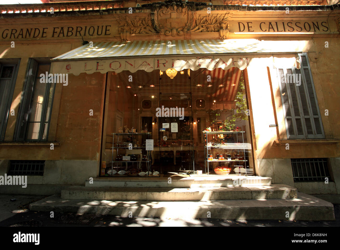 Interior of the very picturesque Leonard Parli shop, calisson maker in ...