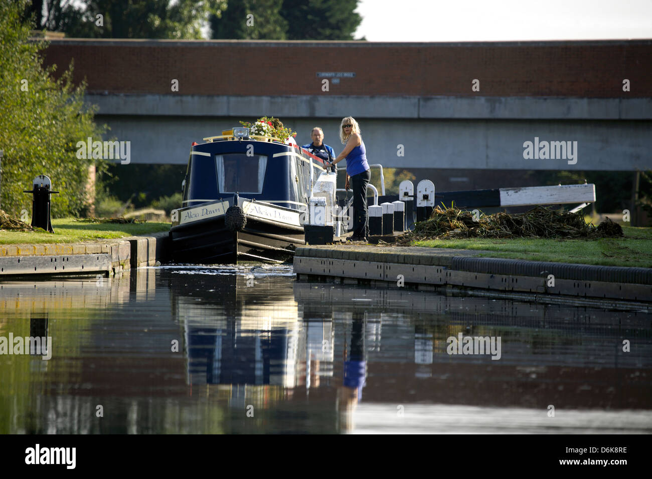 Narrowboat Curdworth Lock Bridge Birmingham and Fazeley Canal ...