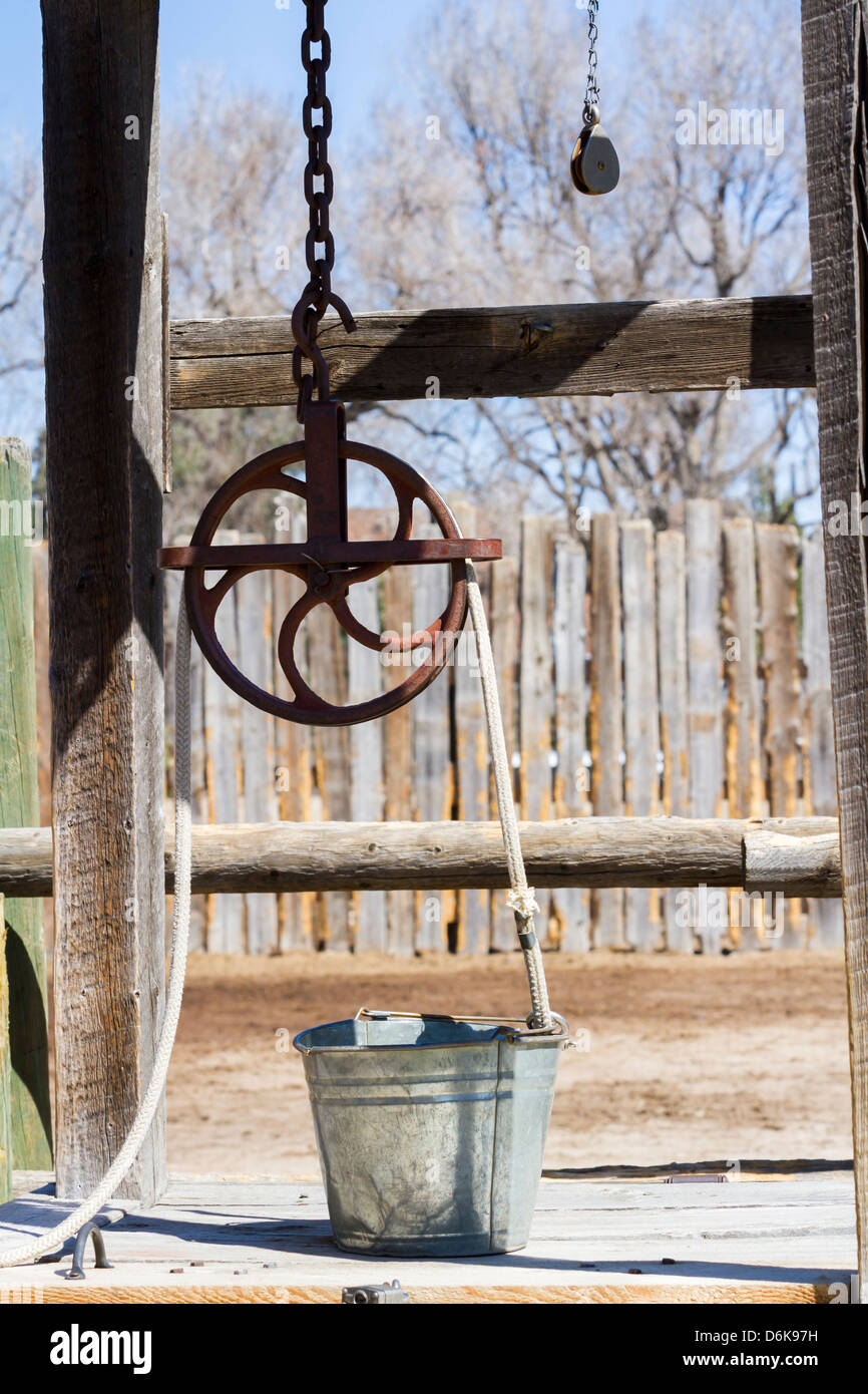 Old fashioned water well on the farm Stock Photo - Alamy