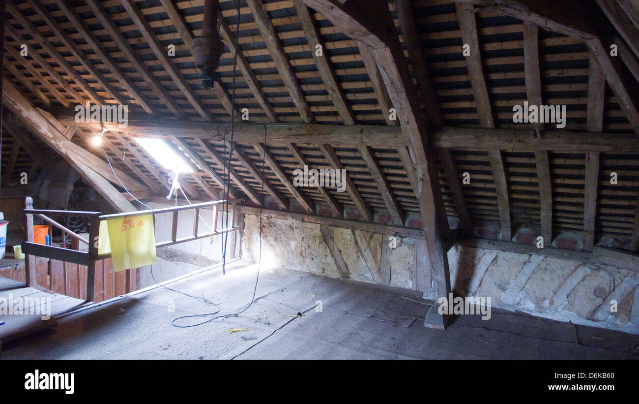 Old garret attic loft hi-res stock photography and images - Alamy