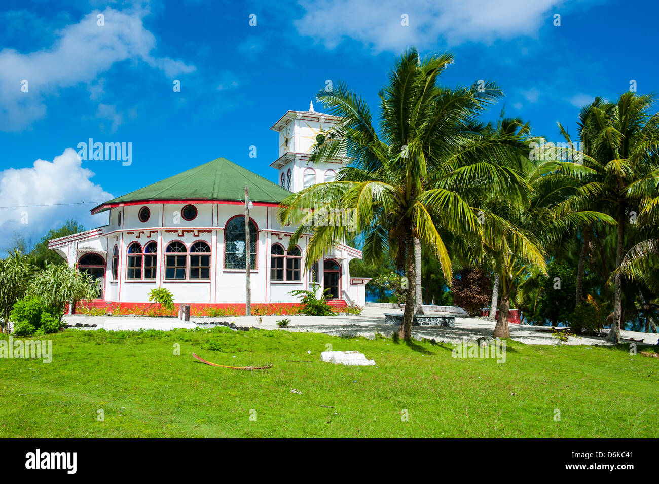 Little church in Tau Island, Manua Island group, American Samoa, South ...
