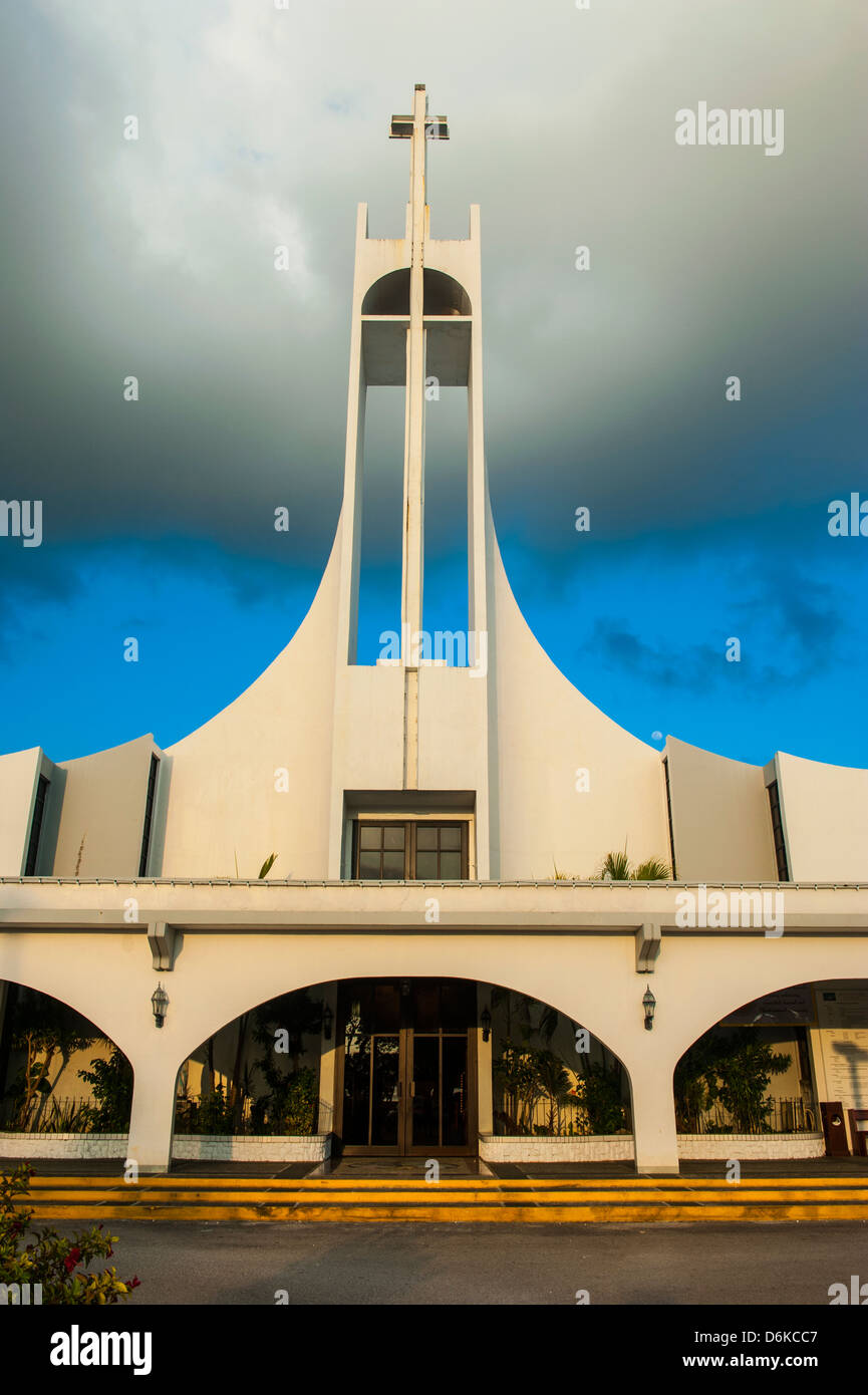 Church at sunset, Saipan, Northern Marianas, Central Pacific, Pacific ...