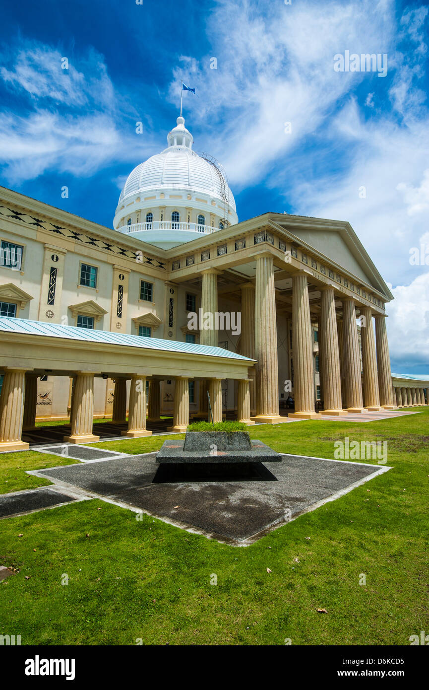 Parliament building of Palau on the Island of Babeldoab, Palau, Central ...