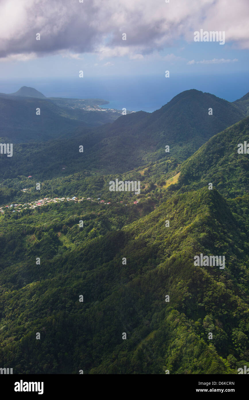 Aerial of Dominica, West Indies, Caribbean, Central America Stock Photo ...