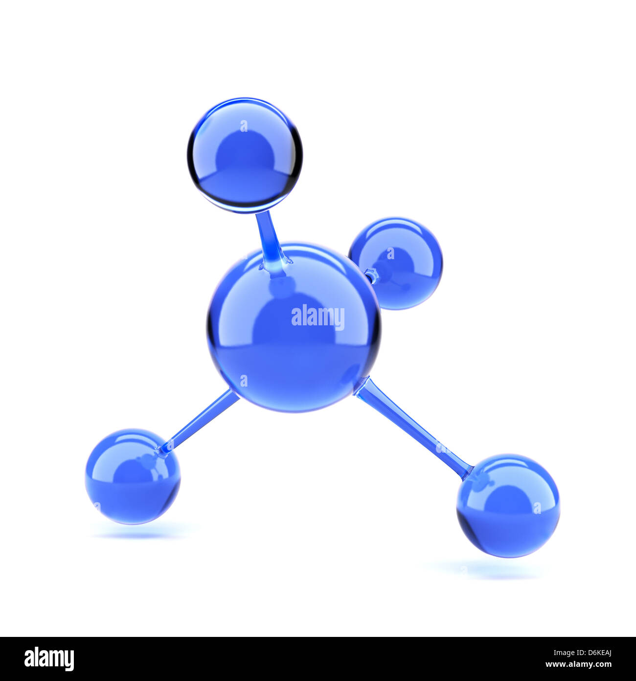 3d render of blue molecule isolated on white background Stock Photo - Alamy