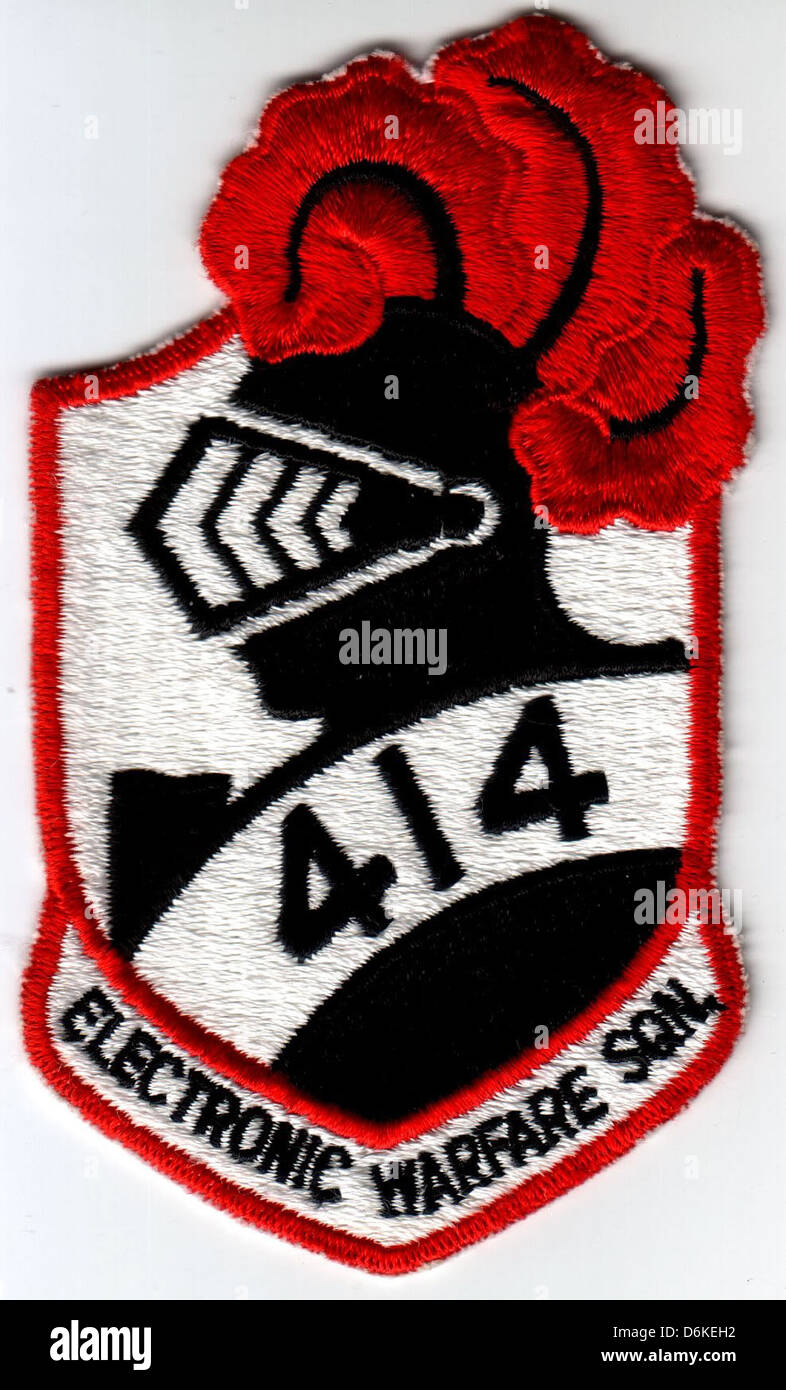 This image shows a crest with the number 414, possibly a logo or emblem ...