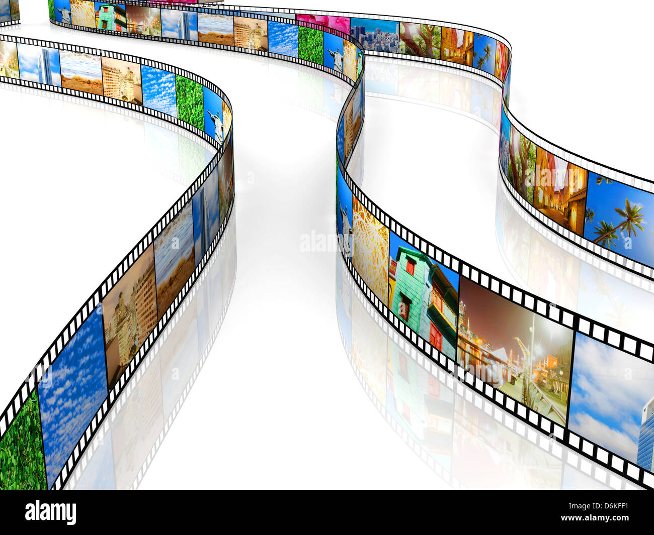 A Photo film. 3D rendered Illustration. Isolated on white Stock Photo ...