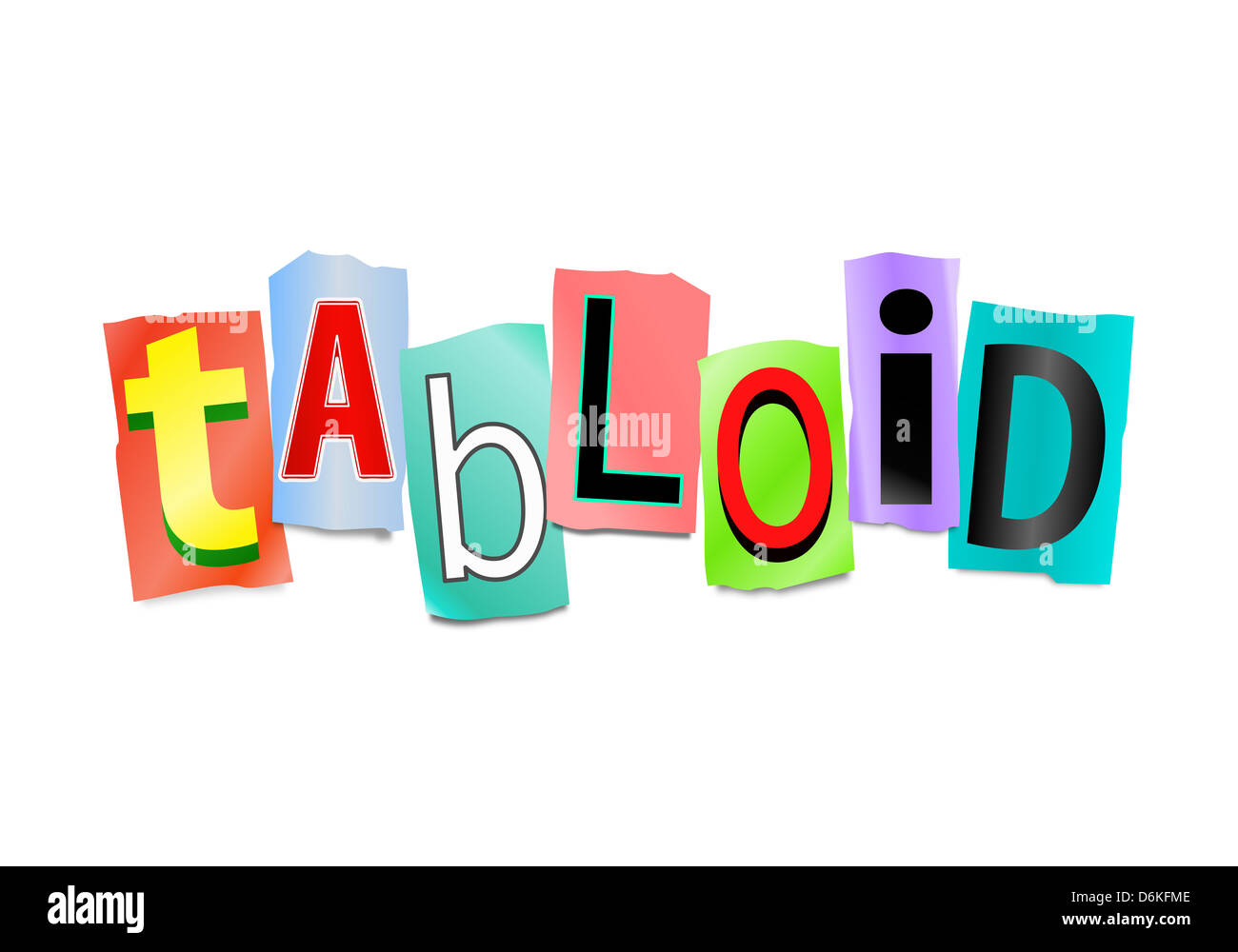 Tabloid newspaper headline Cut Out Stock Images & Pictures - Alamy